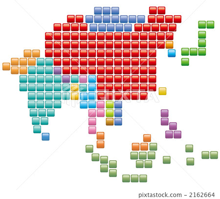 world map, asian, asiatic - Stock Illustration [2162664] - PIXTA