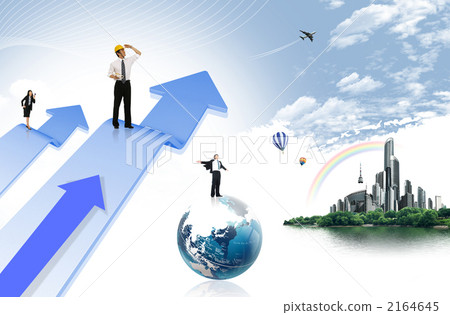 Arrow and building _ c _ 570 501 - Stock Illustration [2164645] - PIXTA