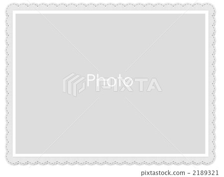 Cotton lace frame (white · rectangle) - Stock Photo [2189321] - PIXTA