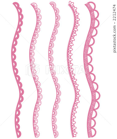 ruled line, decorative border, lace - Stock Illustration [2212474] - PIXTA
