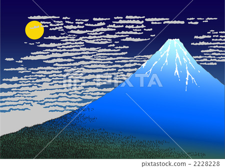 Night Fuji - Stock Illustration [2228228] - PIXTA