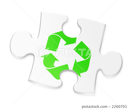 Jigsaw Puzzle and Recycle - Stock Illustration [2260701] - PIXTA