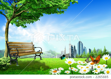 Tree city _k _ 256908 - Stock Illustration [2265885] - PIXTA