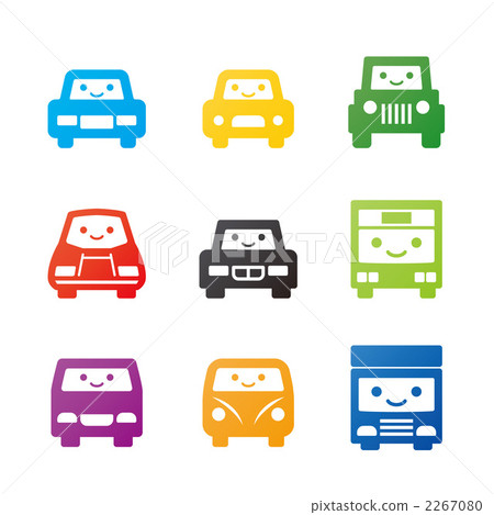Smiley car icon - Stock Illustration [2267080] - PIXTA