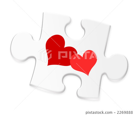 Jigsaw and Heart - Stock Illustration [2269888] - PIXTA