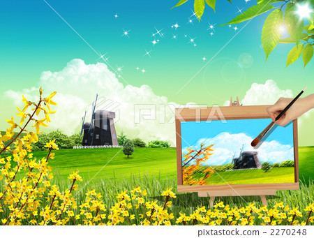 Spring excursion _k _ 393564 - Stock Illustration [2270248] - PIXTA