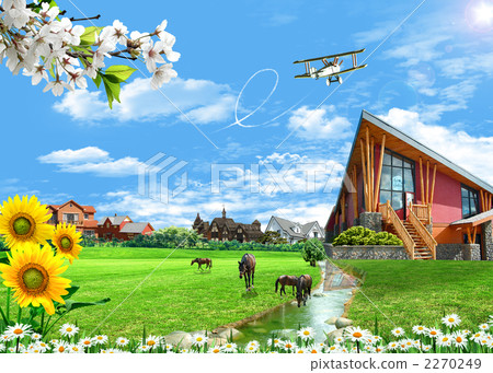 Spring excursion _k _ 393 702 - Stock Illustration [2270249] - PIXTA