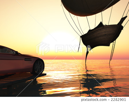 ship, surface of the sea, ride - Stock Illustration [2282901] - PIXTA