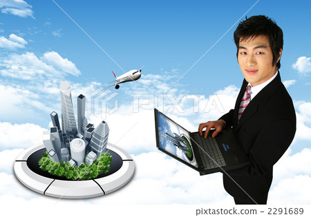 Laptop personal computer male _k_ 562716 - Stock Illustration [2291689 ...