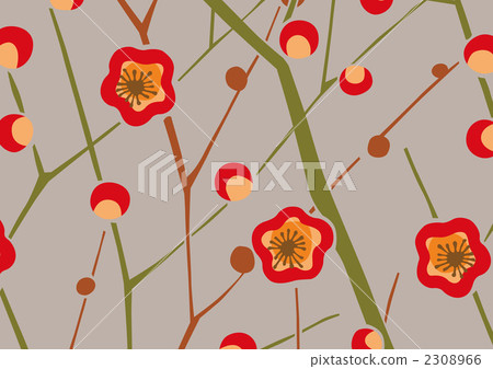 design, pattern, ume - Stock Illustration [2308966] - PIXTA