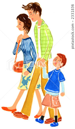 Go out with family - Stock Illustration [2331836] - PIXTA