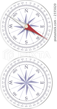 Azimuth magnetic needle white - Stock Illustration [2335820] - PIXTA