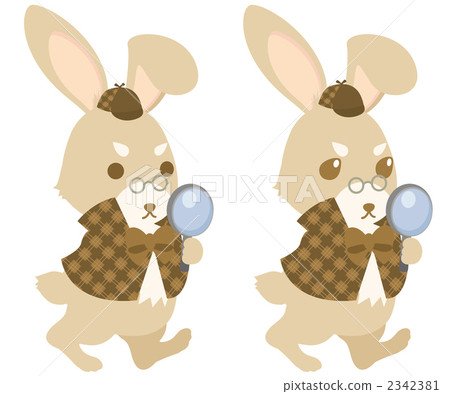 Rabbit's great detective - Stock Illustration [2342381] - PIXTA