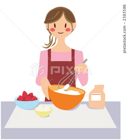 Cake making illustration - Stock Illustration [2383586] - PIXTA