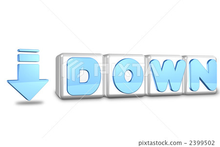 CG icon representing down - Stock Illustration [2399502] - PIXTA