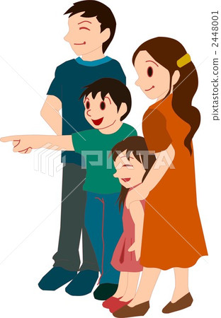 Pointing family 2 - Stock Illustration [2448001] - PIXTA