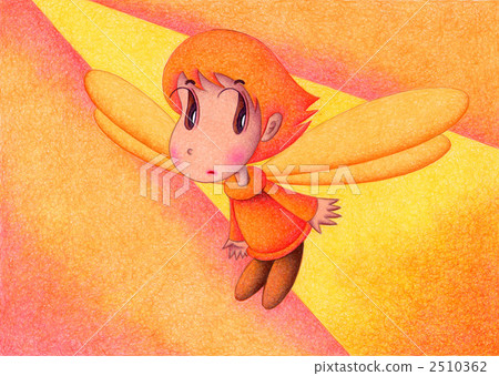 Angel's Illustration - Orange Angel - Stock Illustration [2510362] - PIXTA