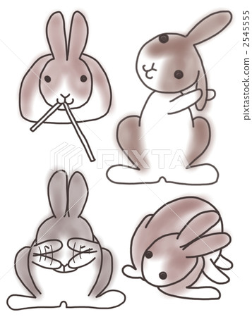 Rabbit's gesture set ① - Stock Illustration [2545555] - PIXTA