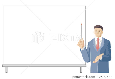 Explanation of the finger pointer (white board... - Stock Illustration ...