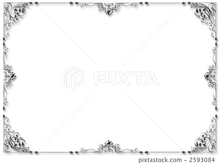 decorative frame, computer graphic, computer... - Stock Illustration ...