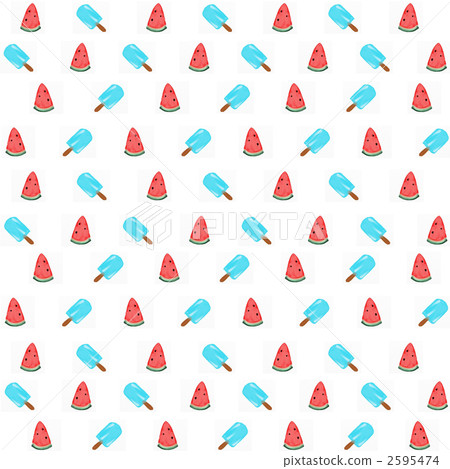 Watermelon and stick Ice pattern - Stock Illustration [2595474] - PIXTA