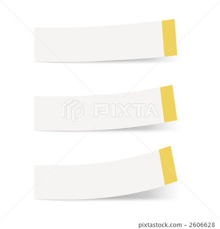 Sticky note heading yellow (with solid color) - Stock Illustration ...