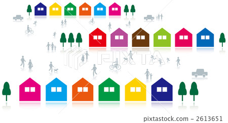Living in a colorful city - Stock Illustration [2613651] - PIXTA