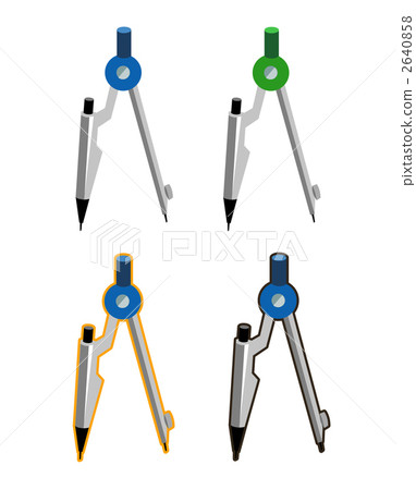 Compass color difference 4 point set - Stock Illustration [2640858] - PIXTA