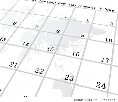 Calendar and world map - Stock Illustration [2675573] - PIXTA
