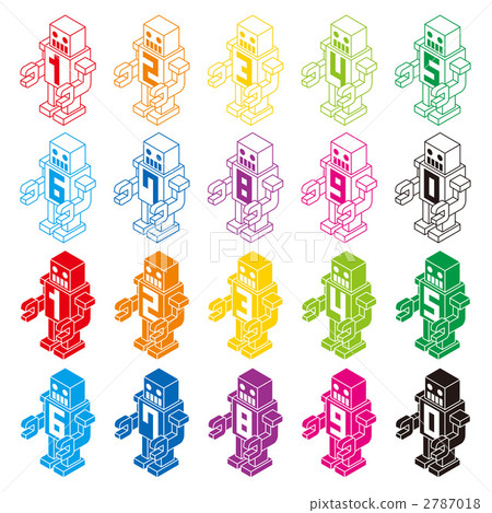 Number robot - Stock Illustration [2787018] - PIXTA