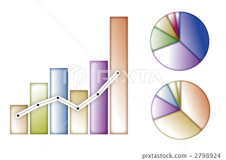 bar graph, pie-chart, Line Graph - Stock Illustration [2798924] - PIXTA