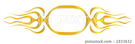 flame, fiery, gold - Stock Illustration [2833632] - PIXTA