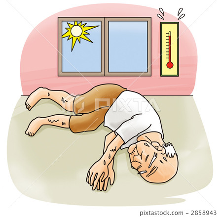 Symptoms of heat stroke (heat fainting) - Stock Illustration [2858943 ...