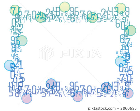 decorative frame, digit, number - Stock Illustration [2860655] - PIXTA