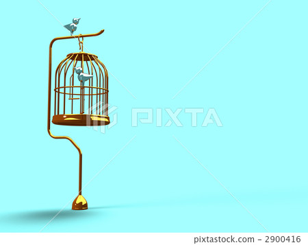 bird cage, basket, bird - Stock Illustration [2900416] - PIXTA