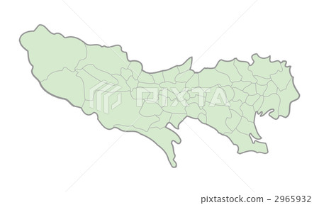 Tokyo Metropolitan map (colored) - Stock Illustration [2965932] - PIXTA