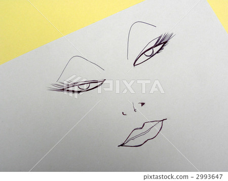 Face line drawing - Stock Illustration [2993647] - PIXTA