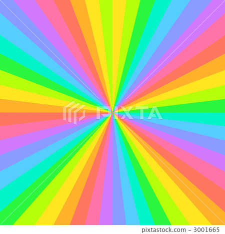 Rainbow color concentration line - Stock Illustration [3001665] - PIXTA
