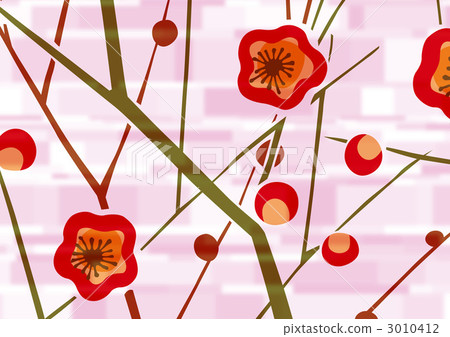flower, flowers, ume - Stock Illustration [3010412] - PIXTA
