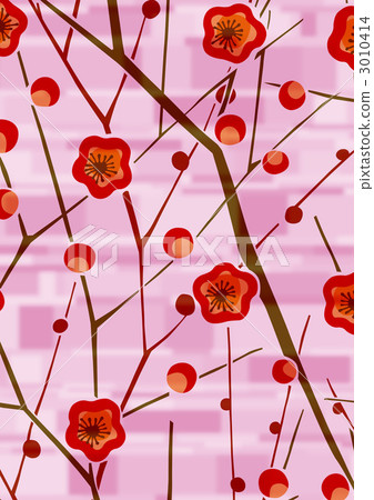 flower, flowers, ume - Stock Illustration [3010414] - PIXTA