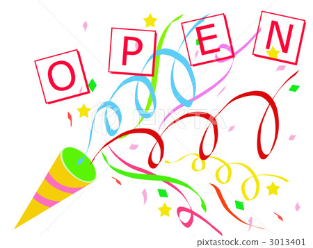 open, party popper, computer graphic - Stock Illustration [3013401] - PIXTA