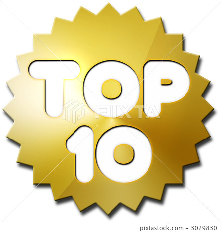 top10, top ten, outlined characters - Stock Illustration [3029830] - PIXTA