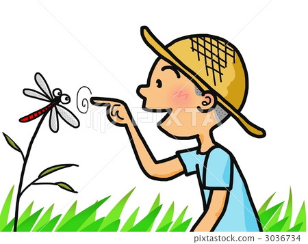 bug catching, insect catching, insect collecting - Stock Illustration ...
