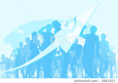 World map and crowd - Stock Illustration [3061923] - PIXTA