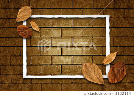 falling leafe, dead leaves, decorative frame - Stock Illustration ...