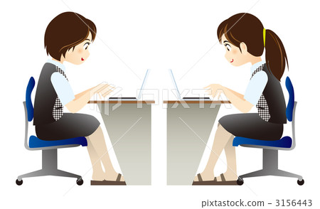 OL face to face working in progress 2 - Stock Illustration [3156443 ...