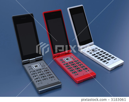 Mobile phone three colors - Stock Illustration [3183061] - PIXTA