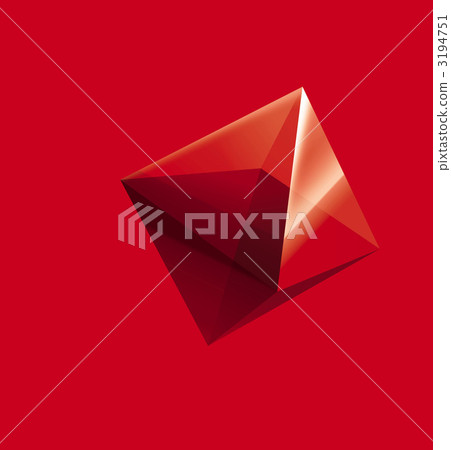 Three-dimensional rhombic crystal - Stock Illustration [3194751] - PIXTA