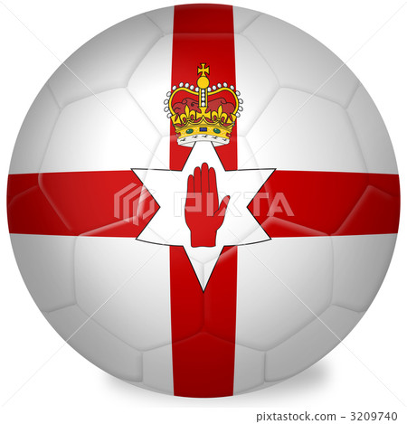 Soccer ball _ national flag _ northern ireland - Stock Illustration ...