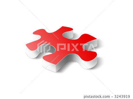 puzzle piece, piece, text space - Stock Illustration [3243919] - PIXTA